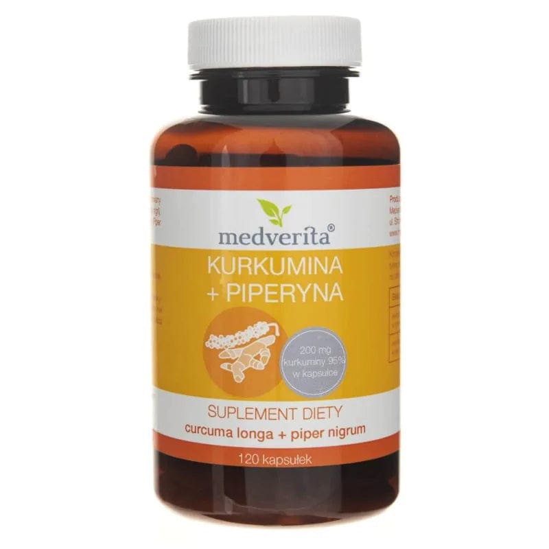 Medverita Kurkuminas + piperinas - 120 kapsulių – Medpak